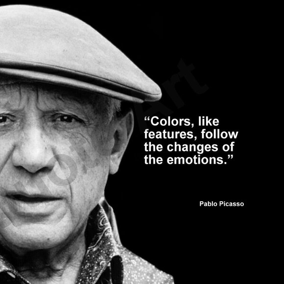 Wall Decor | Pablo Picasso Colors Like Features Quote Publicity Photo ...